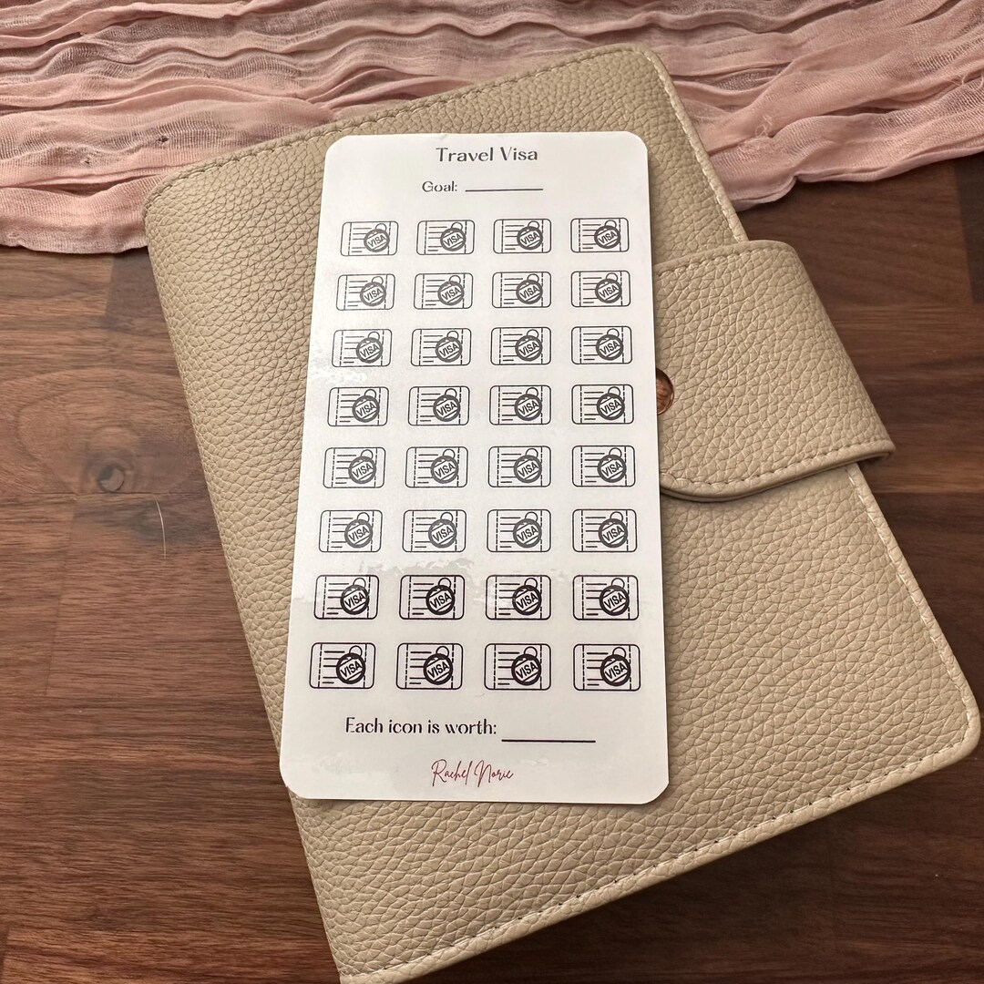 Travel Savings Tracker | Glossy Cardstock & Matte Vellum | Travel Visa ...
