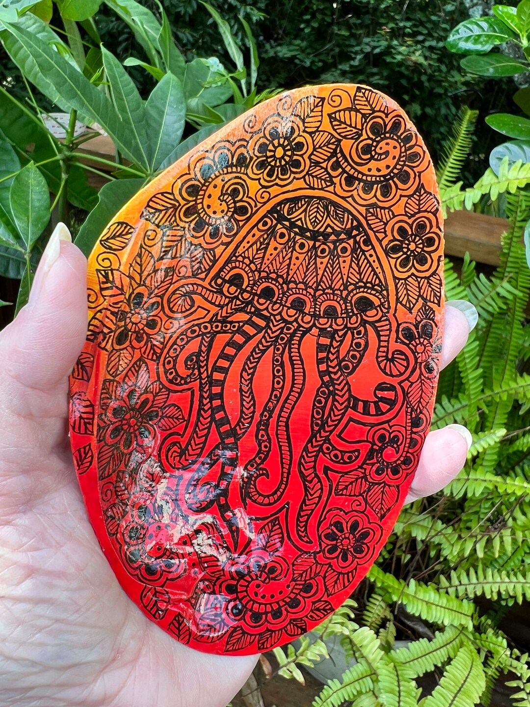 Hand Painted 6 Pearlized Mussel Shell Jellyfish - Etsy