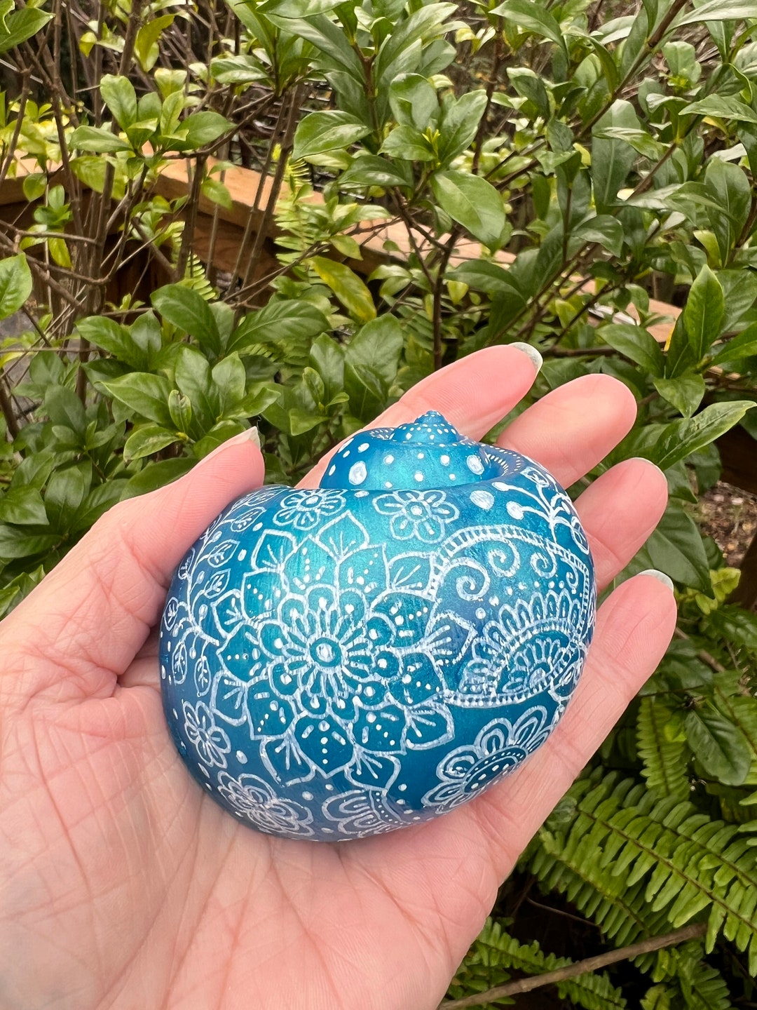 Hand Painted RESIN Apple Snail Shell - Etsy