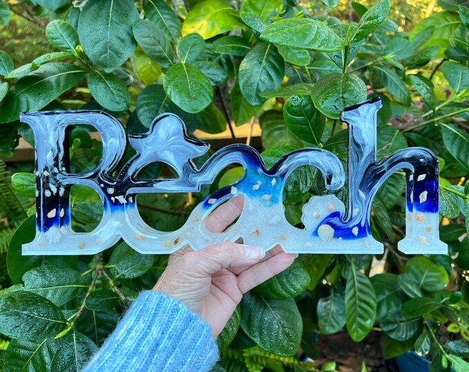 Resin Word Art - Beach - Etsy