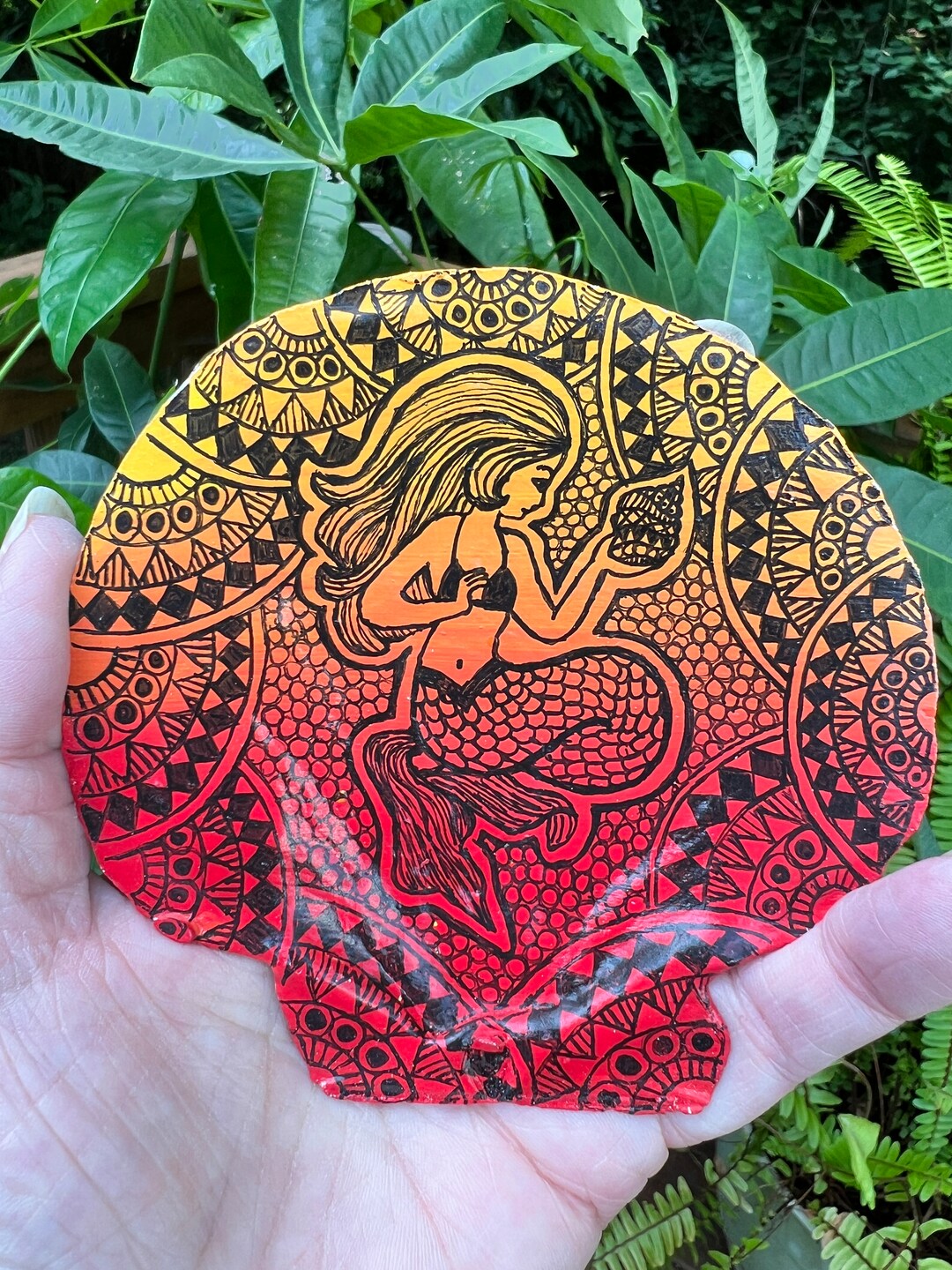 Hand Painted 4.5” Atlantic Deep Water Scallop - Mermaid - Etsy