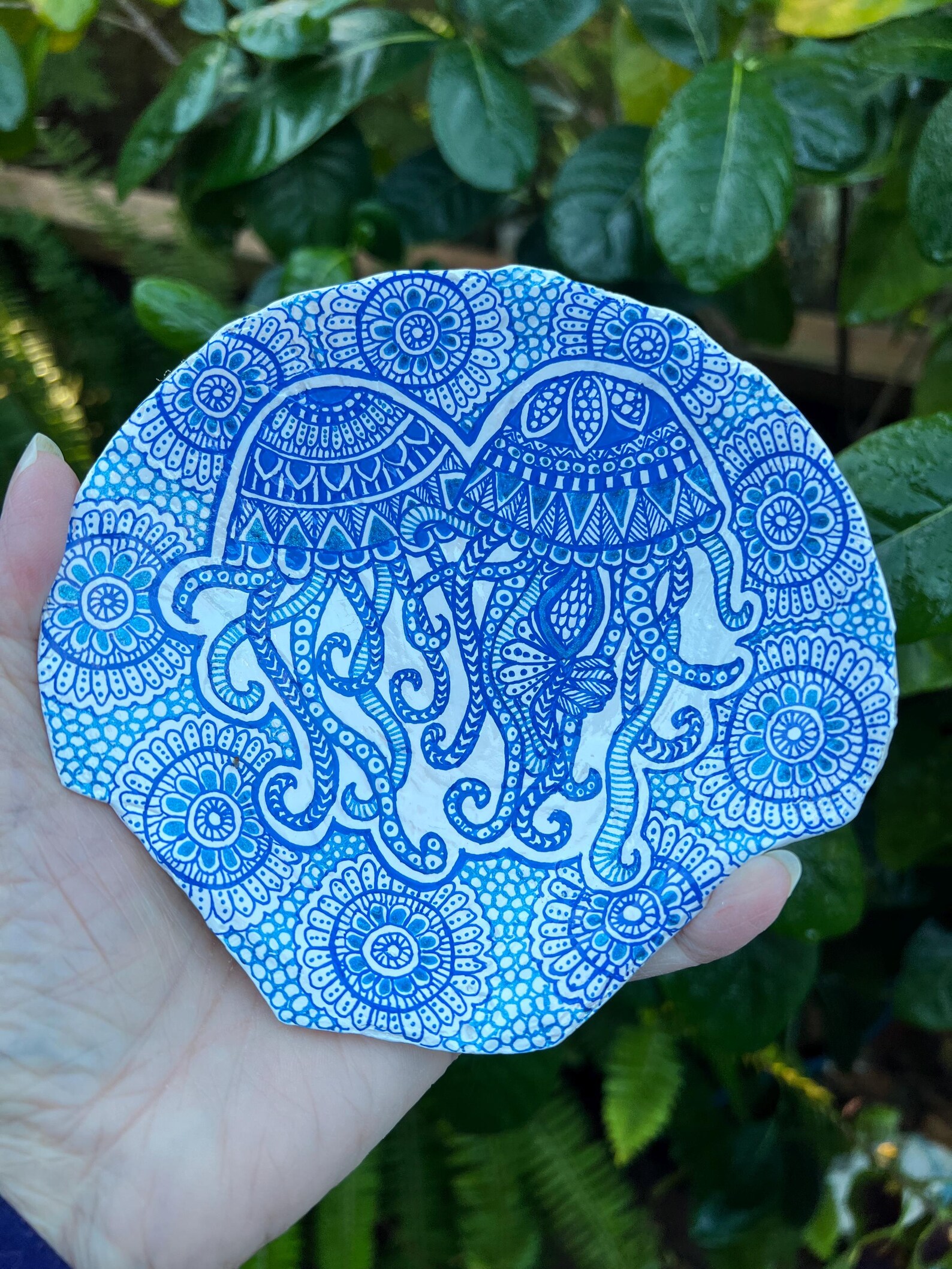 Hand Painted 5” Irish Scallop Shell - Jelly Fish - Etsy