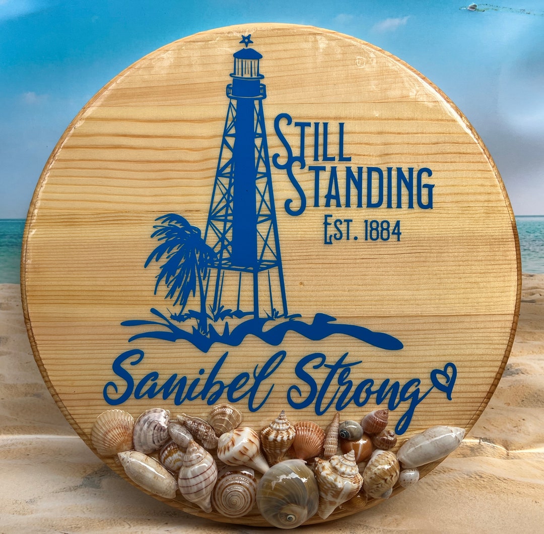 Sanibel Island Lighthouse Shell Display Round - Etsy