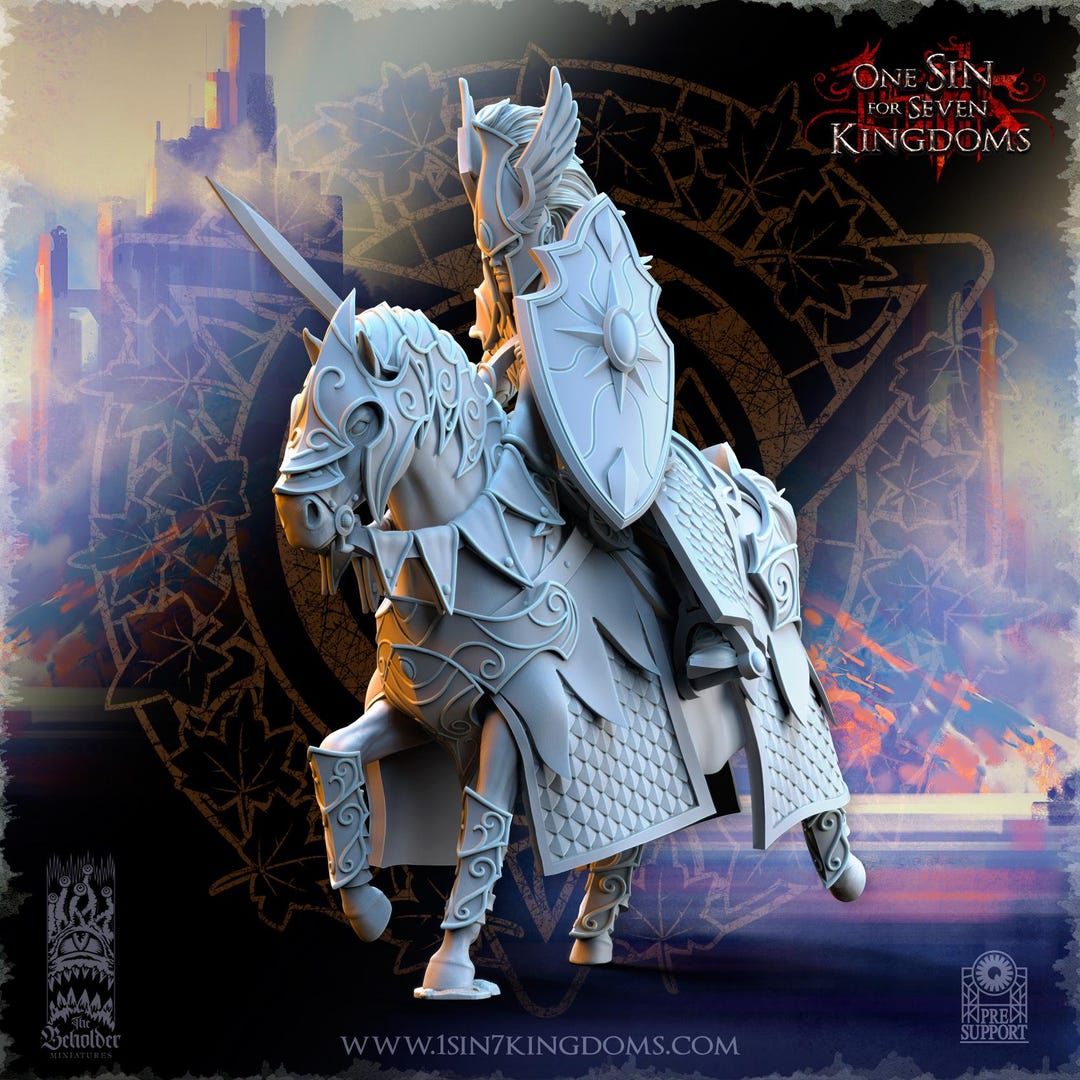 High Elf Knights of Ashur With Sword – Beholder Miniatures – Elven ...