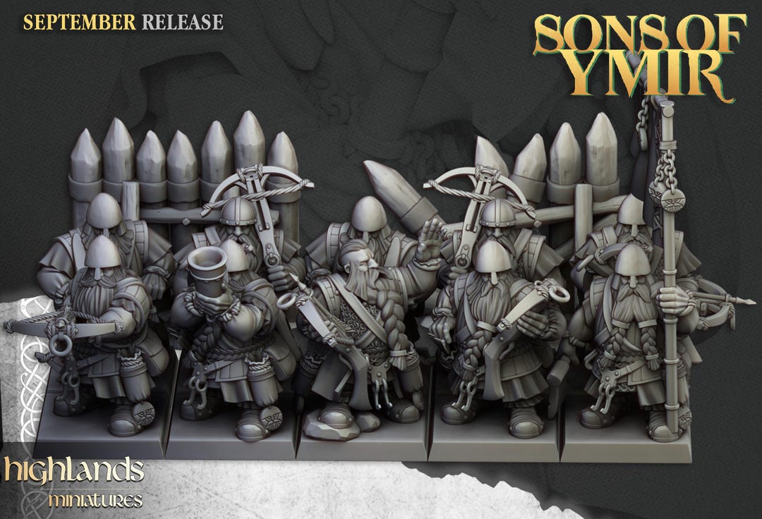 Dwarf Crossbow Unit | Dwarf Crossbowmen | Fantasy Miniatures | Highland ...