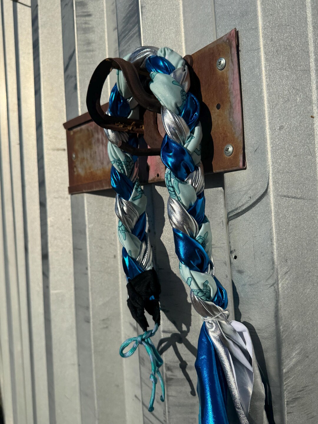 Horse Tail Braid - Sea Turtles on Metallic Blue - Etsy