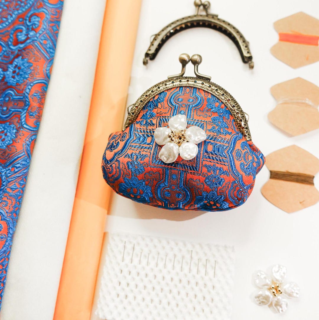 Embroidered Floral Coin Purse DIY Kit With English / All Language ...