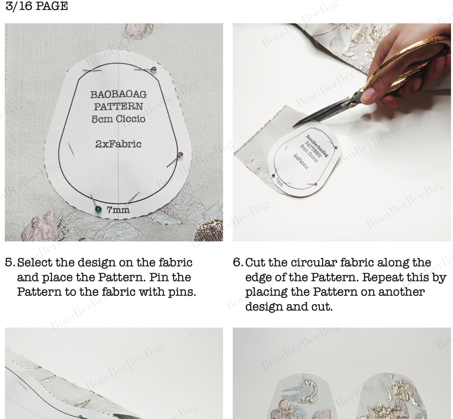 DIY Mini Kiss Lock Coin Purse PDF Pattern: 5cm Lock, 7x7cm Bag (english ...