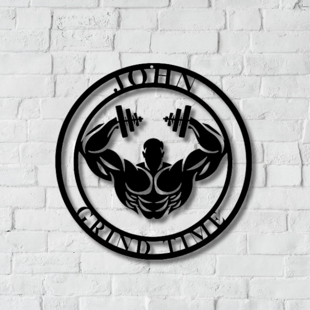 Gym Metal Sign | Motivational Sign | Grind Time - Etsy