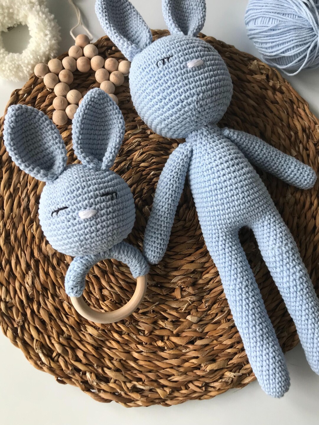 Crochet Bunny, Crochet Baby Rattle,baby Rattle, Baby Gift Toys,crochet ...