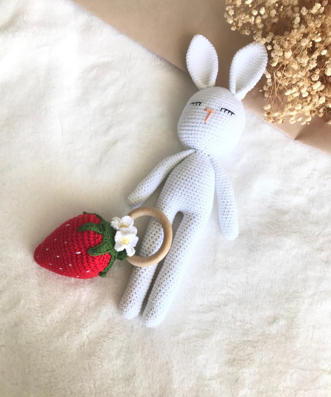 Crochet Plush Toys,crochet Bunny Set, Amigurumi Toys, ,newborn Gift ...