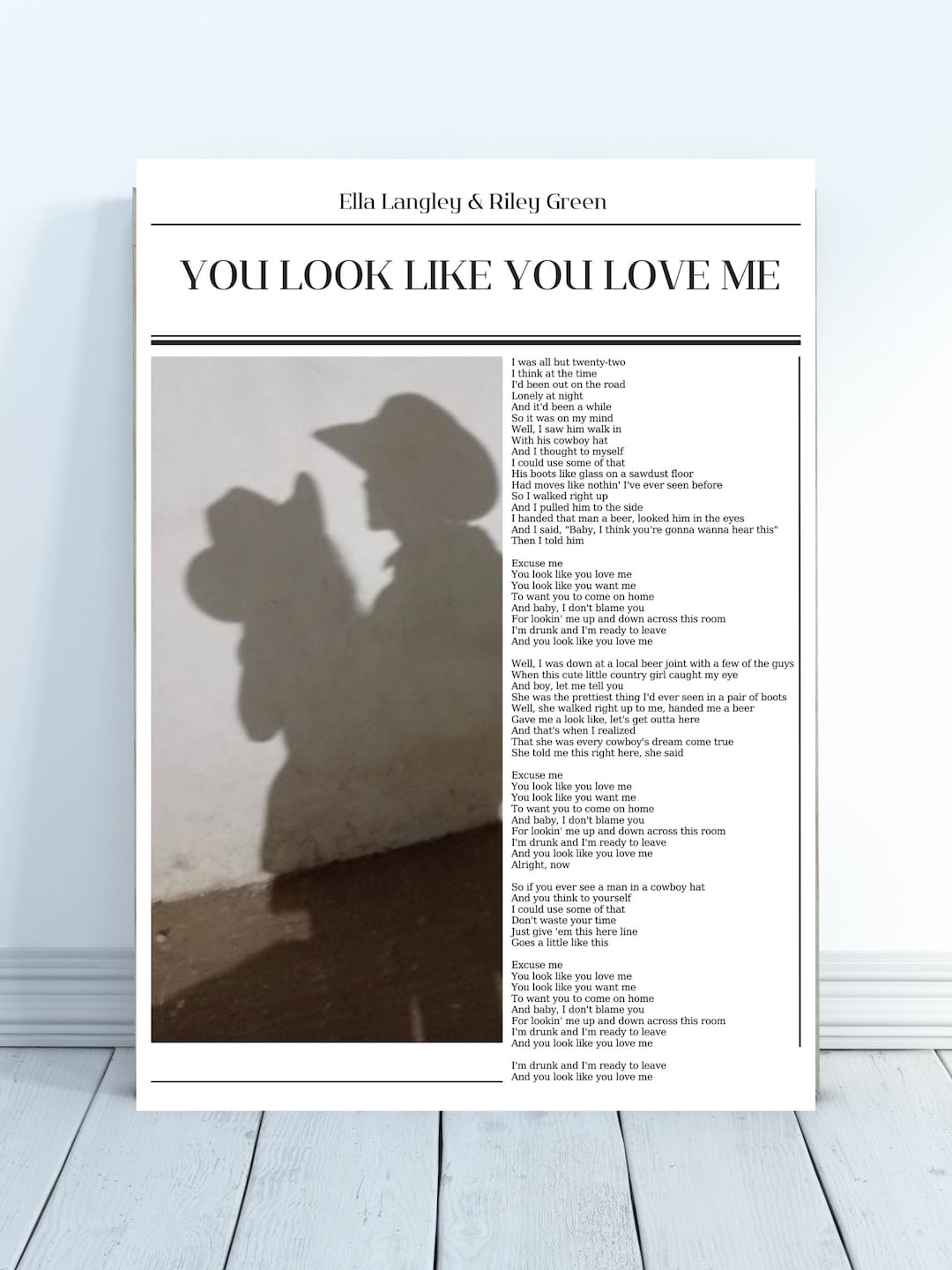 You Look Like You Love Me Digital Download Print - Etsy Canada