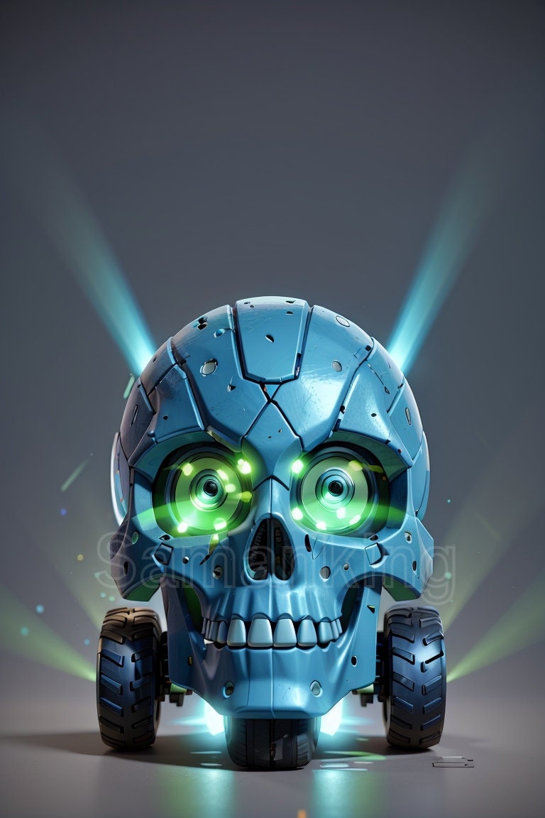 8 Blue Alien High Quality PNG Digital Download Card Making, Mixed Media ...