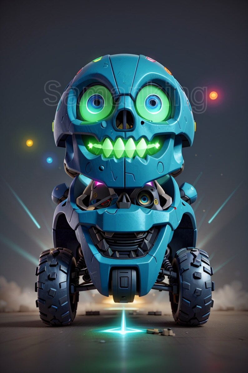 8 Blue Alien High Quality PNG Digital Download Card Making, Mixed Media ...