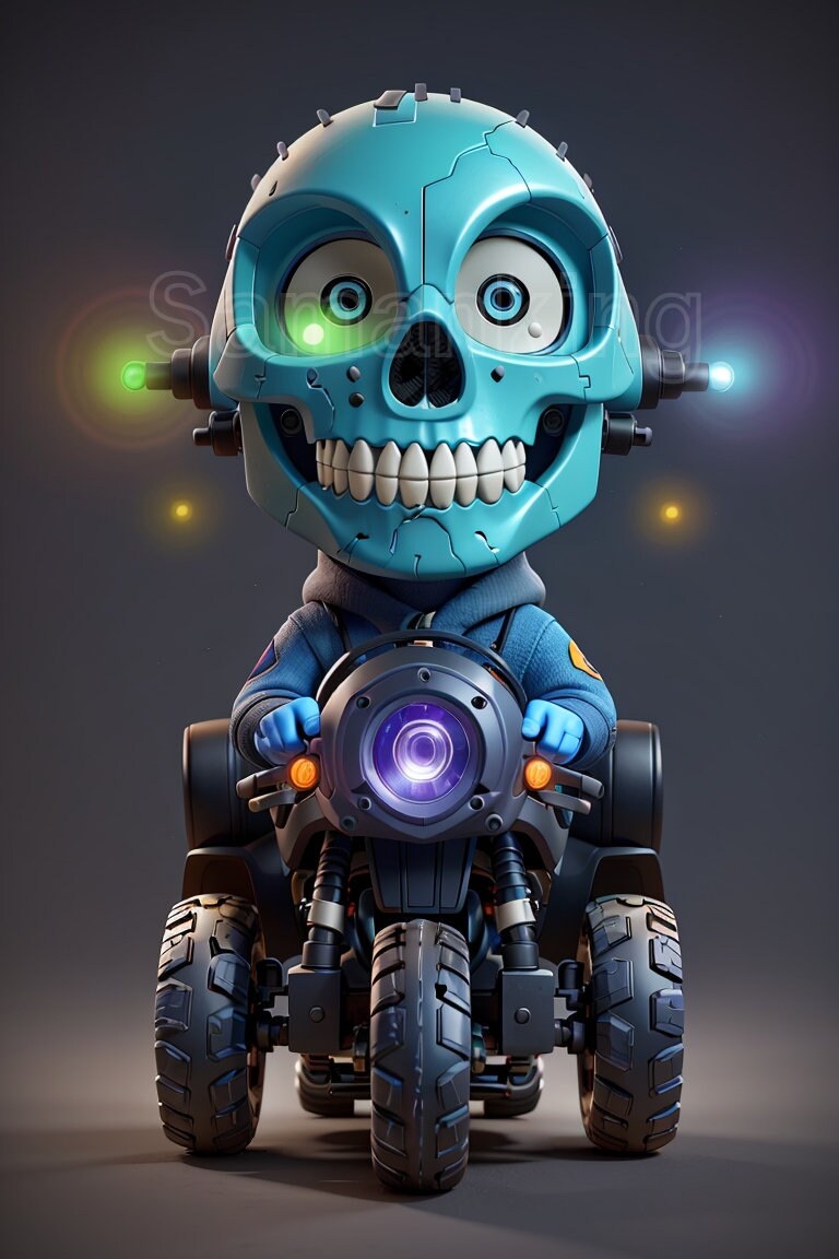 8 Blue Alien High Quality PNG Digital Download Card Making, Mixed Media ...