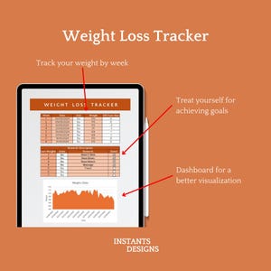 Fitness & Weight Loss Tracker Excel: Workout Log, Calorie Tracker, Meal ...