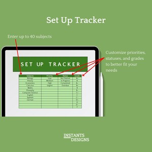 Excel Student Planner: College Task Tracker, Assignment Log, Academic ...