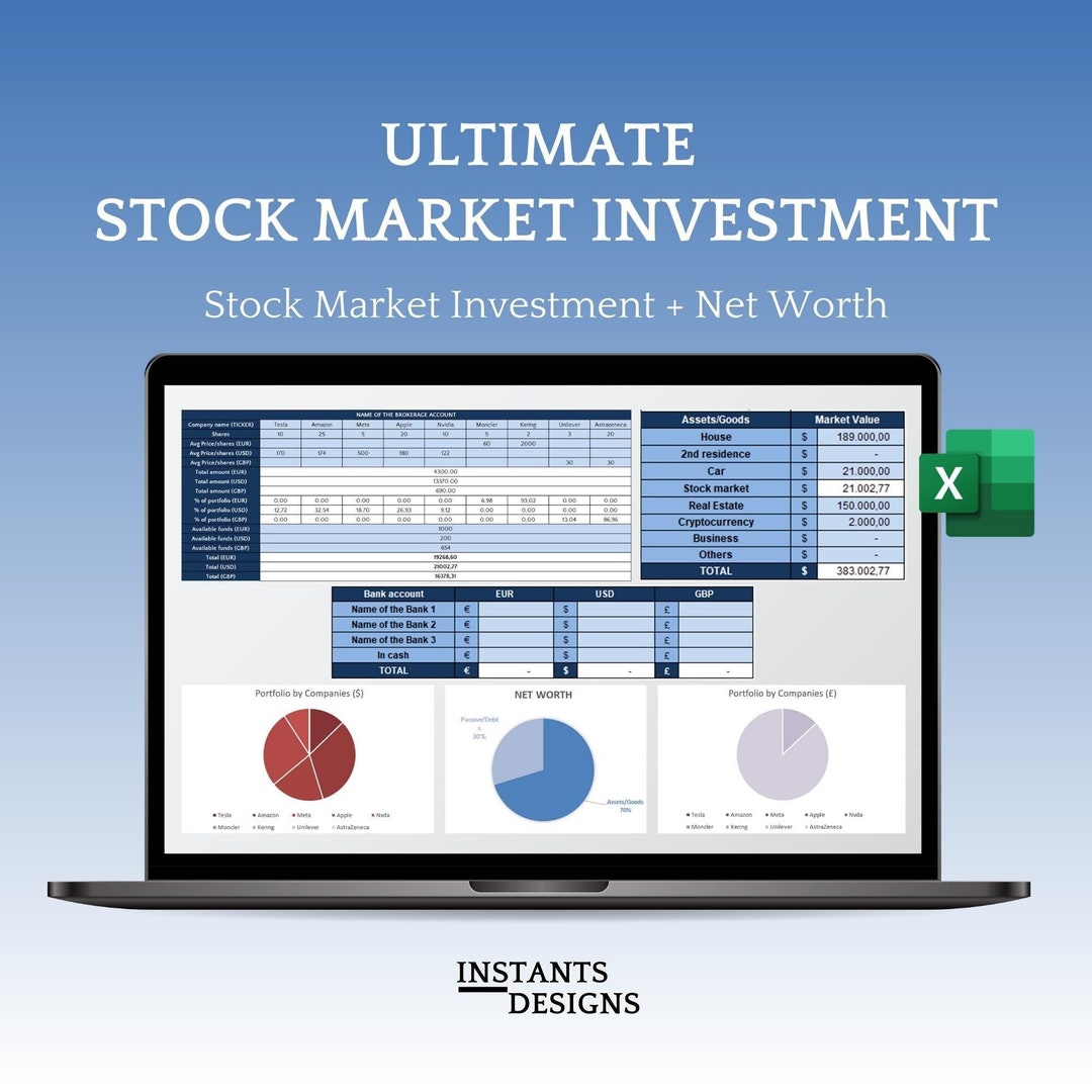 Investment Tracker Excel: Stock Portfolio Tracker, Trading Journal ...