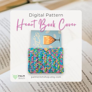 Heart Book Cover Knitting Pattern, Easy DIY Kindle Sleeve, Intermediate ...