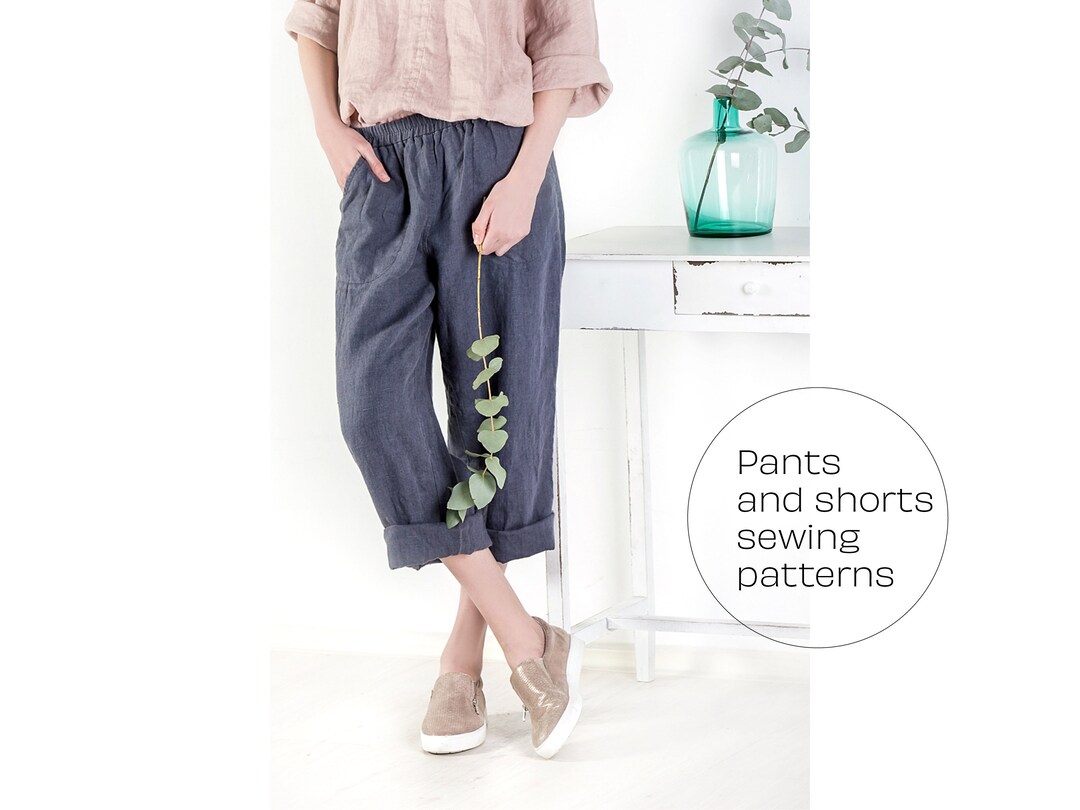Women Pants Pattern PDF, Trousers Sewing Pattern With Pockets, Pants ...