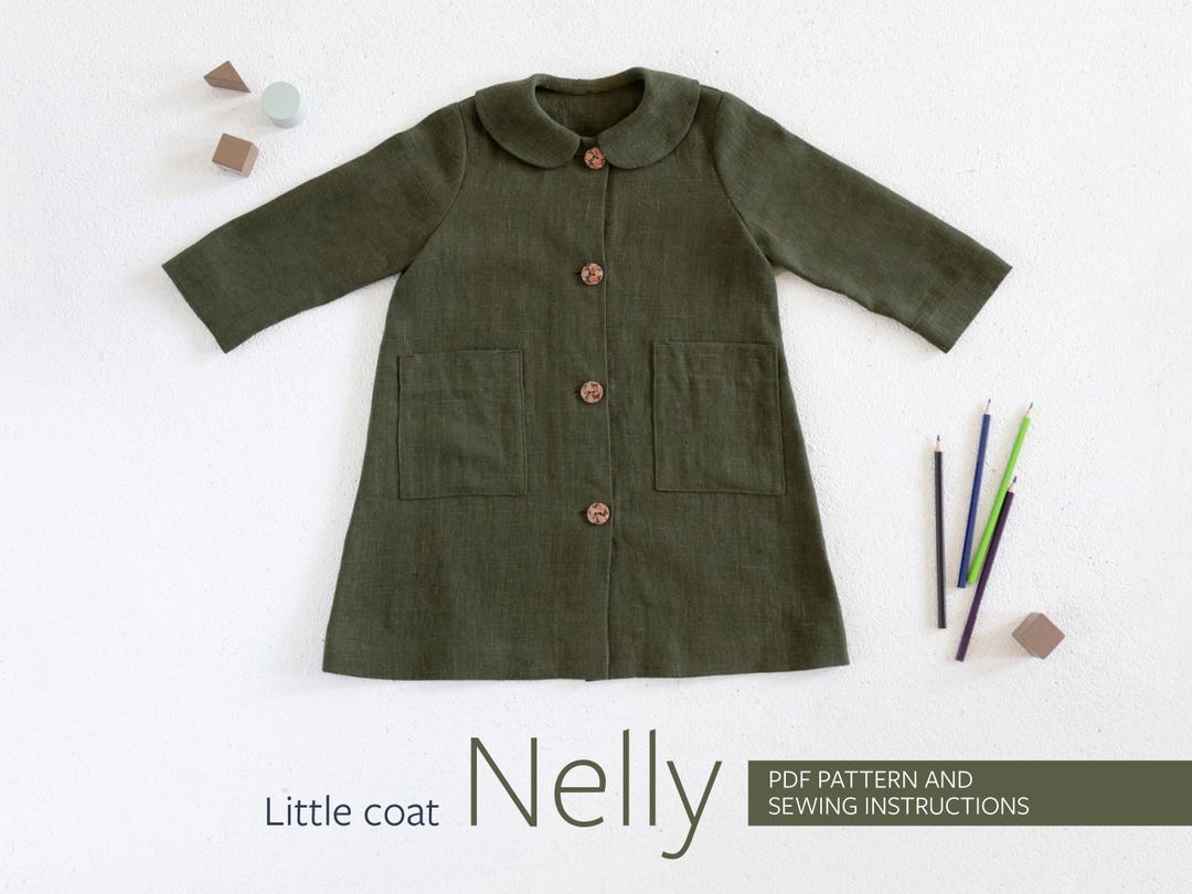 Girl's Coat Pattern, Kid's Jacket Pattern With Pockets, Toddler Jacket ...