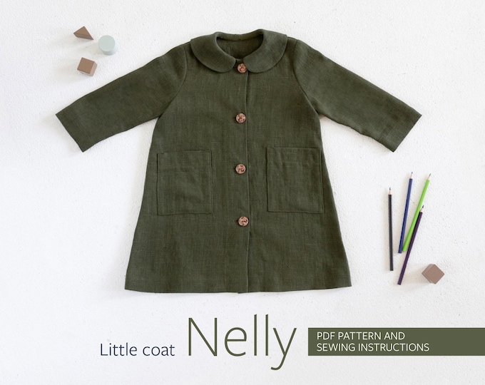 Short Coat PDF Sewing Pattern, Sizes 3y-11y Girls or Boys, Jacket ...