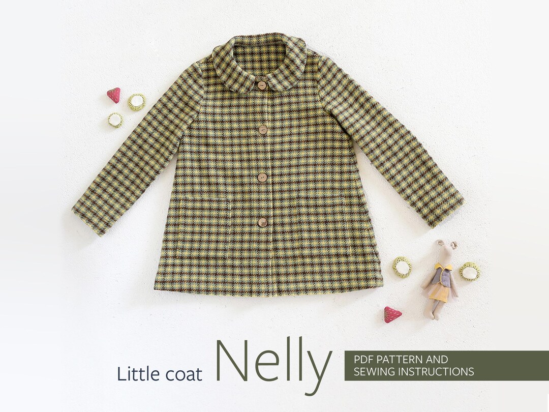 Girl's or Boy's Coat Pattern, Kid's Jacket Pattern With Pockets ...