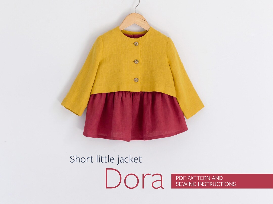 PDF Sewing Pattern for Jacket, Jacket Pattern, Girl's PDF Short Jacket ...