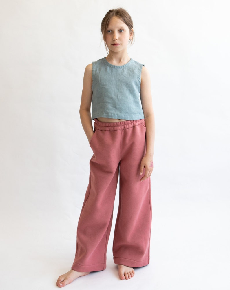 Girl's Pants Pattern, Kid's Pants Pattern With Pockets, Children's ...