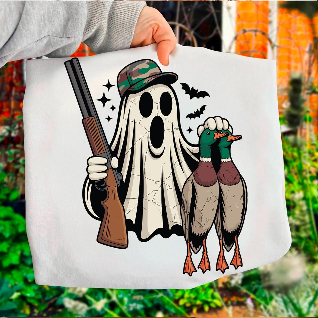 Funny Duck Hunting Ghost PNG – Spooky & Hilarious Halloween Hunter ...