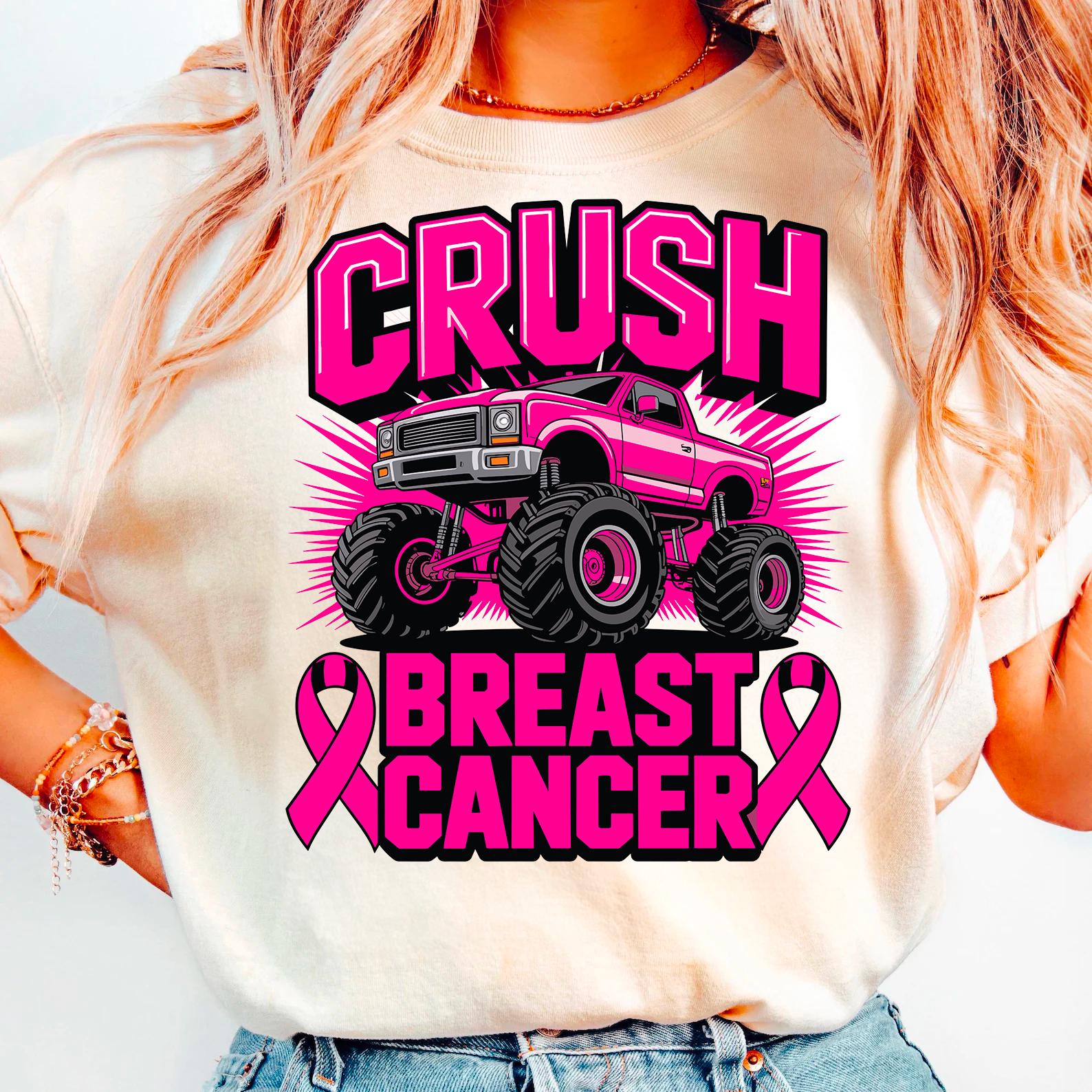 Crush Breast Cancer Dinosaur Monster Truck Png,breast Cancer Warrior ...