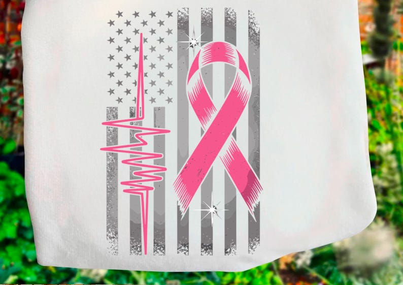Stars & Stripes of Hope – Breast Cancer American Flag PNG – Patriotic ...