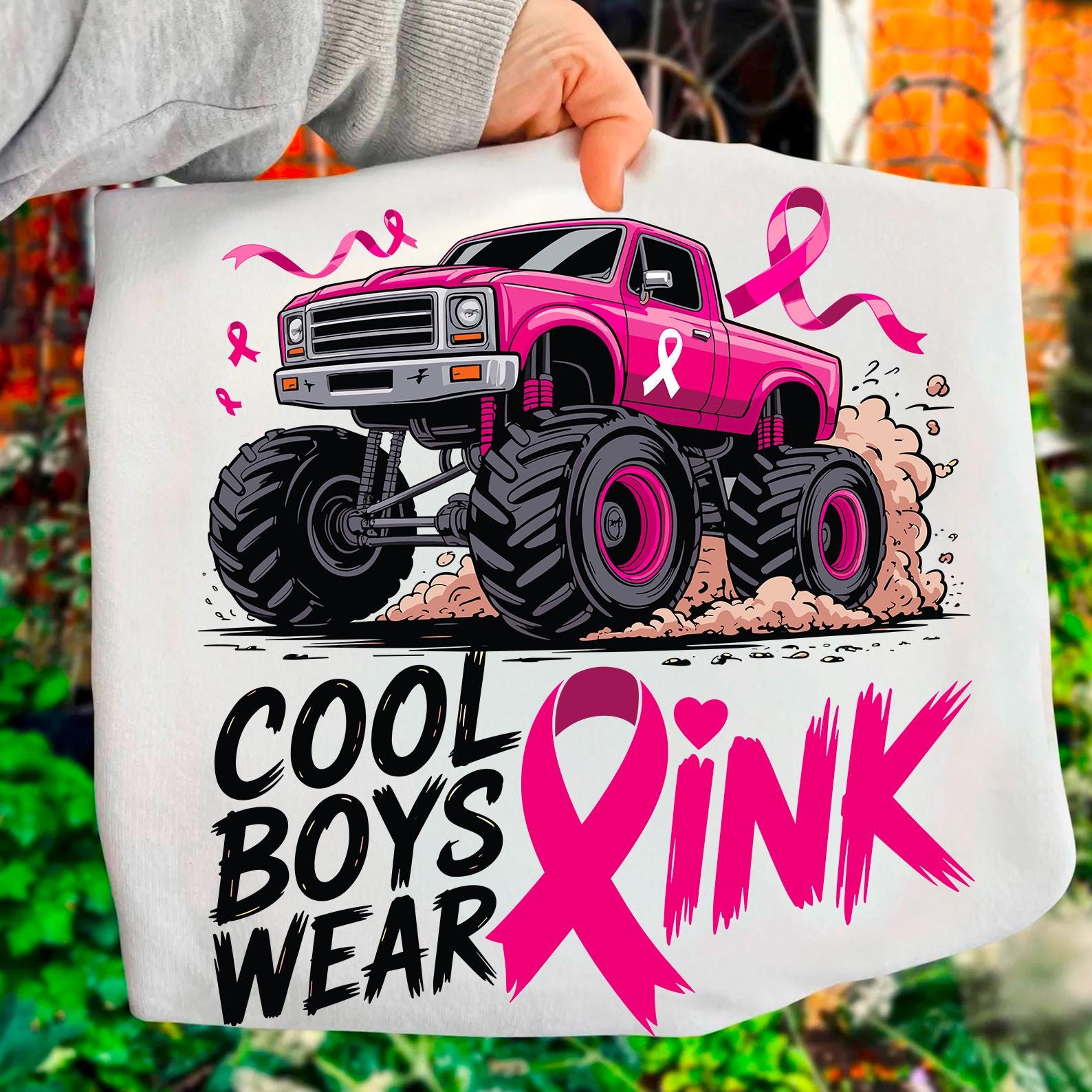 Crush Breast Cancer Dinosaur Monster Truck Png,breast Cancer Warrior ...
