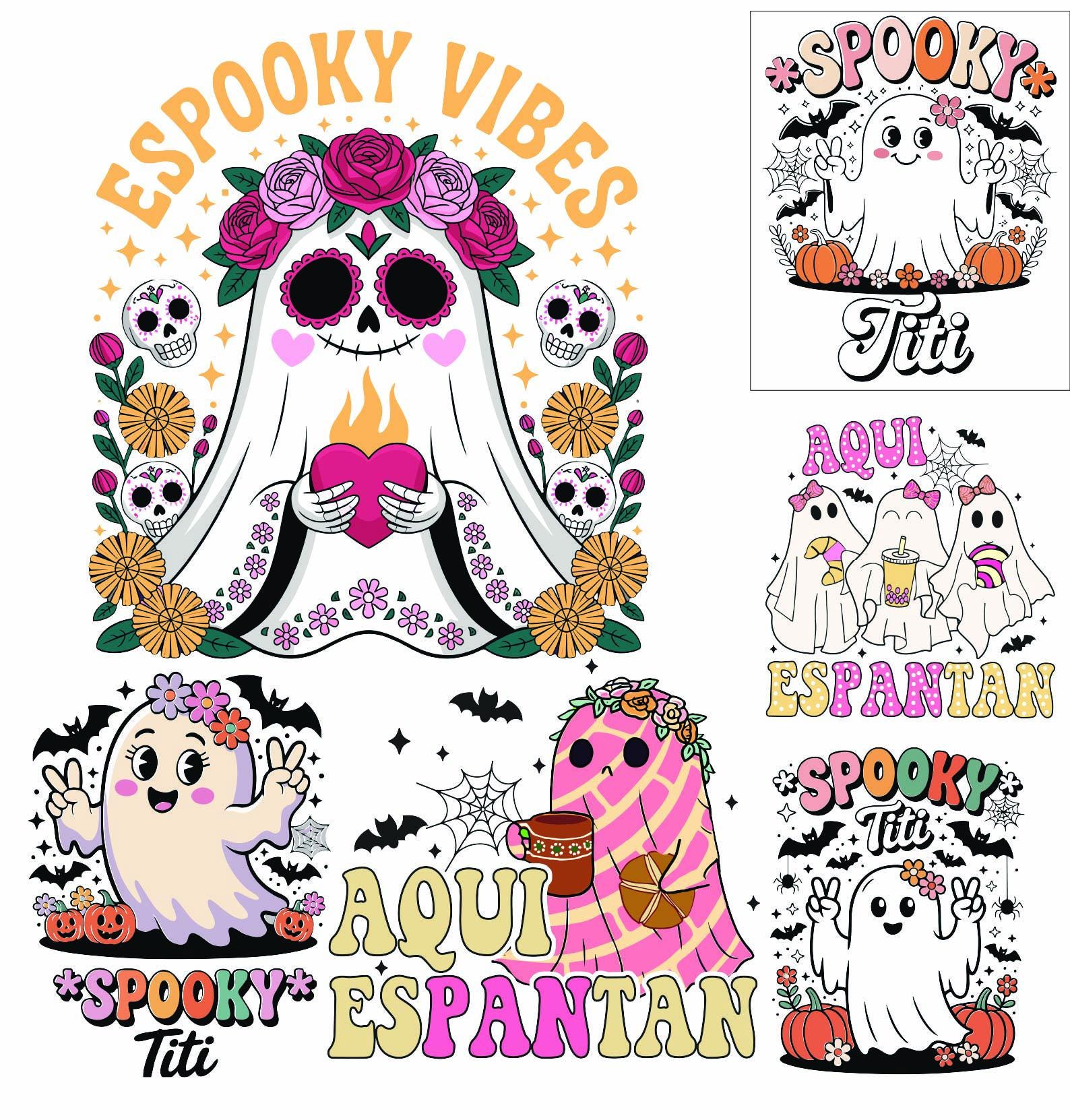 7+ Spooky Conchas & Ghosts PNG SVG Bundle – Hispanic Halloween Digital ...