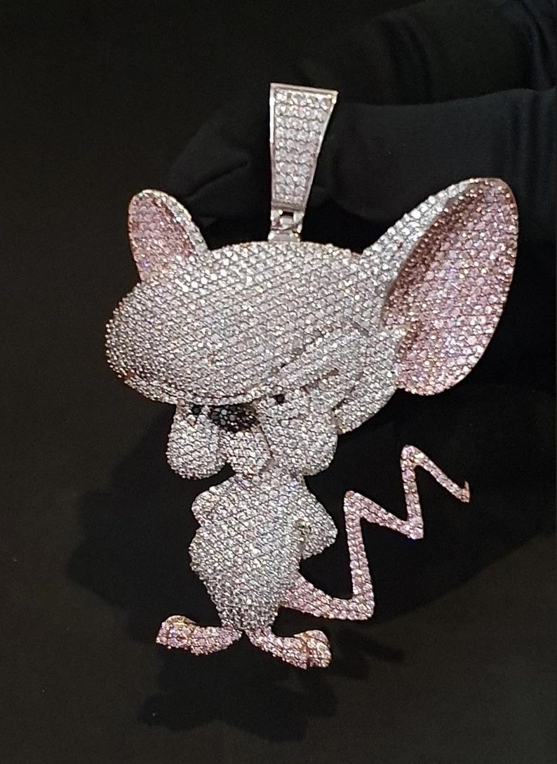 Customized Hip Hop Pendant, 3D Cartoon Shaped Pendant 925 Sterling ...