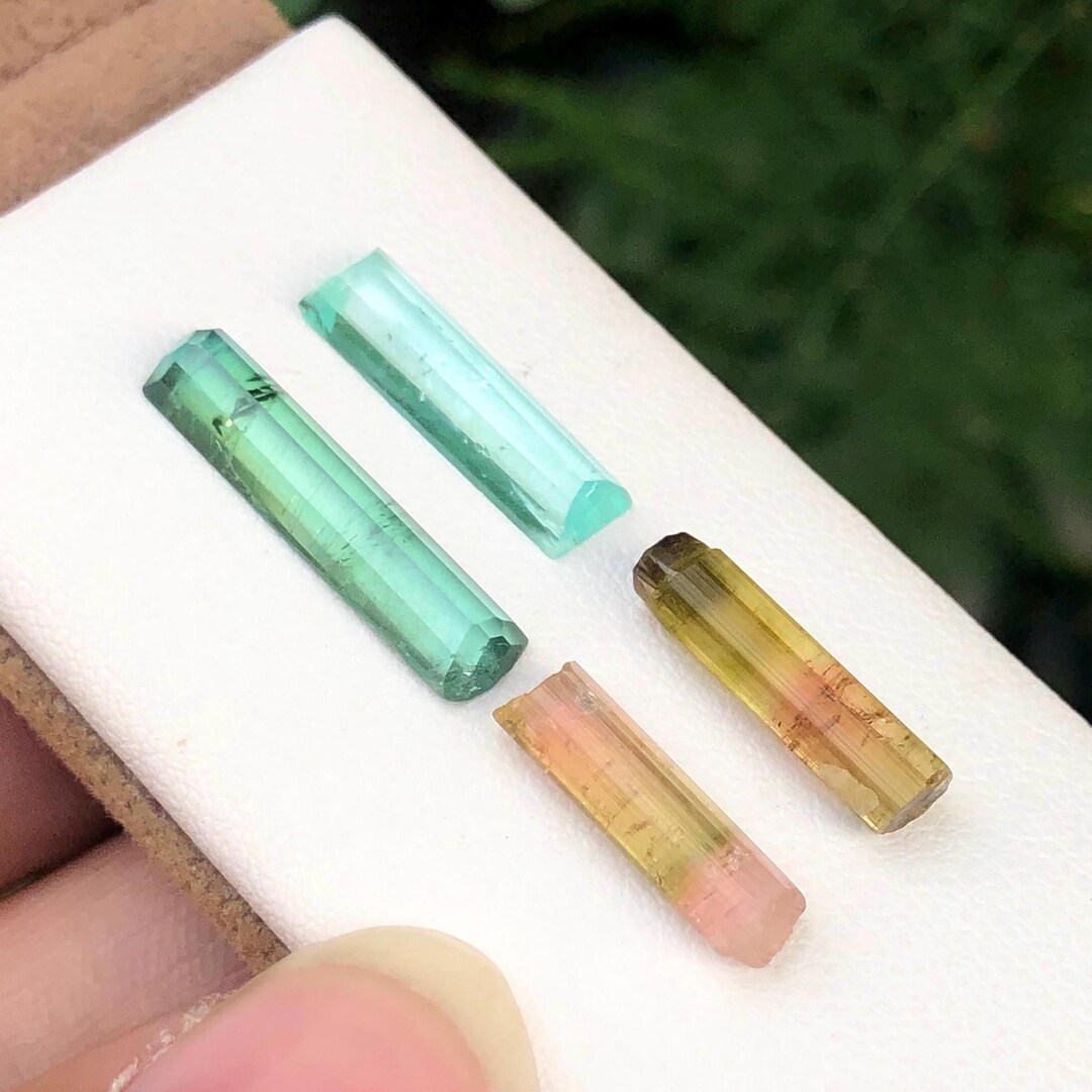 10.65ct Sea Blue Tourmaline Rose Cut | Bicolor Tourmaline Crystal ...