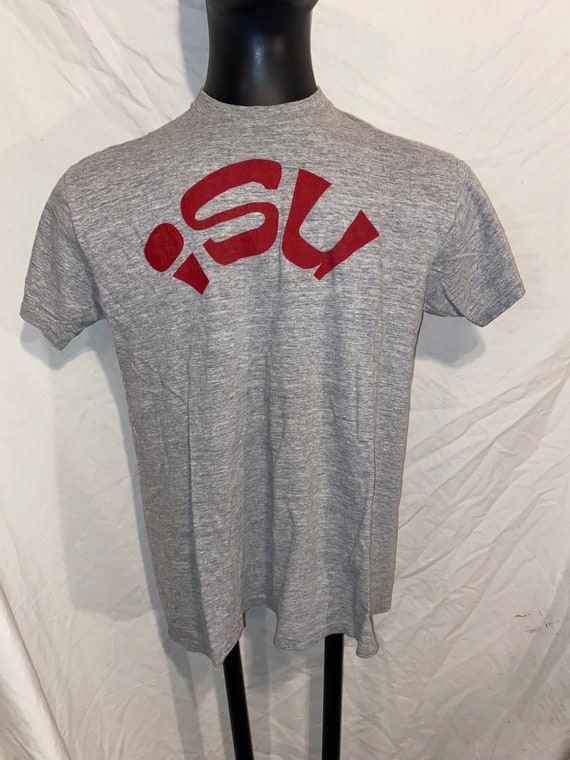 Vintage 1970's ISU Iowa State Cyclones Gray T-Shirt S… - Gem