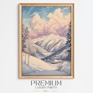 Zao Onsen Ski Resort Print Edo Period Japanese Print Poster Japan Wall ...