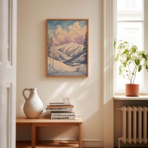 Zao Onsen Ski Resort Print Edo Period Japanese Print Poster Japan Wall ...