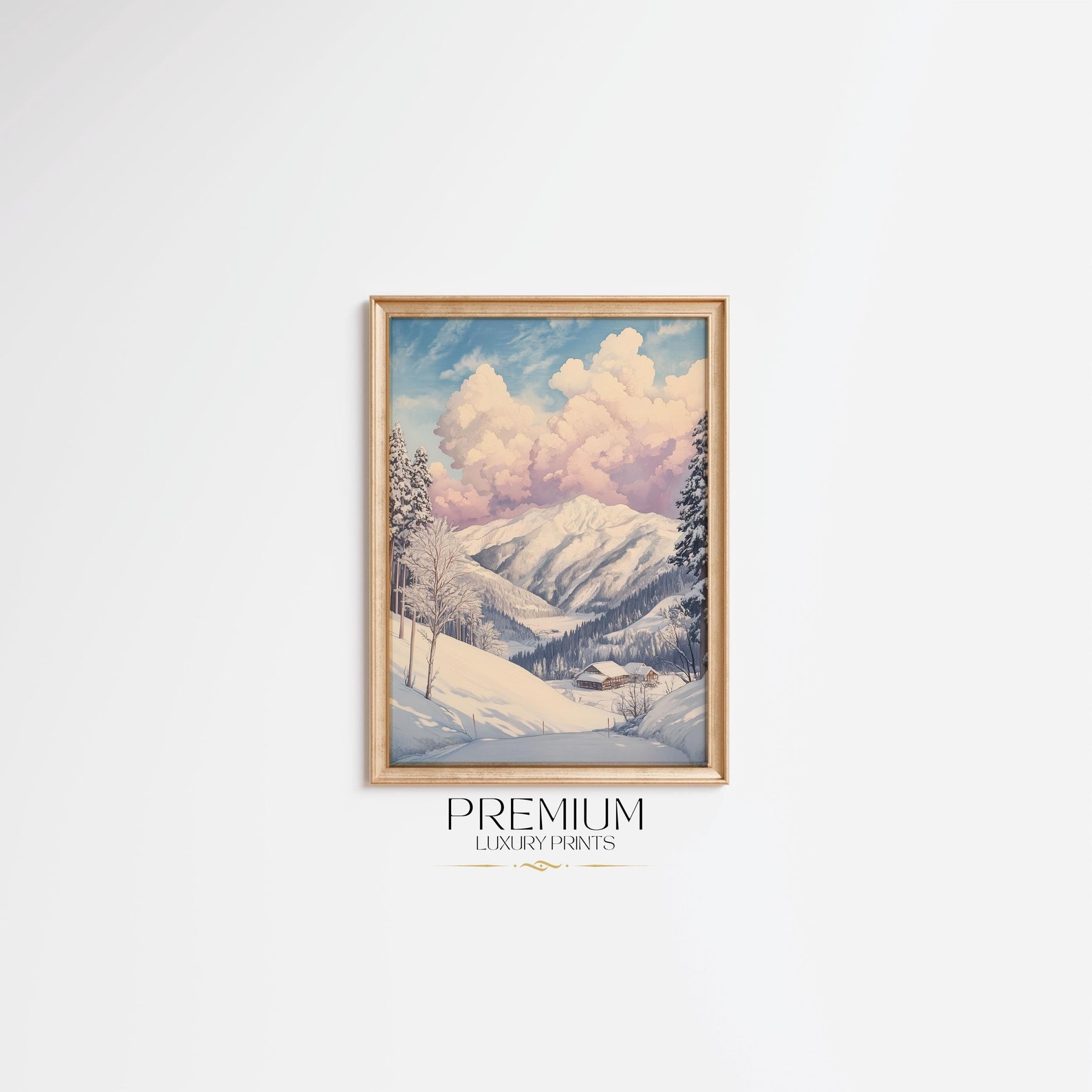 Zao Onsen Ski Resort Print Edo Period Japanese Print Poster Japan Wall ...