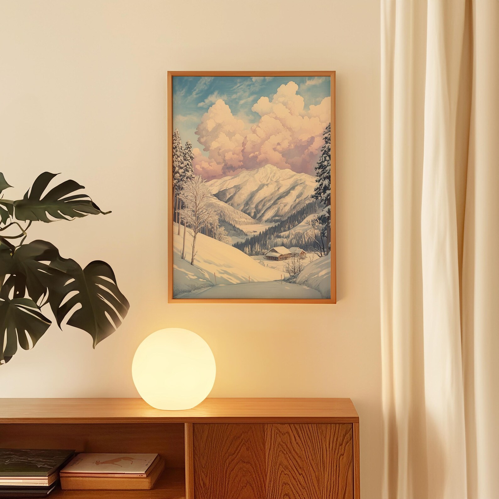 Zao Onsen Ski Resort Print Edo Period Japanese Print Poster Japan Wall ...