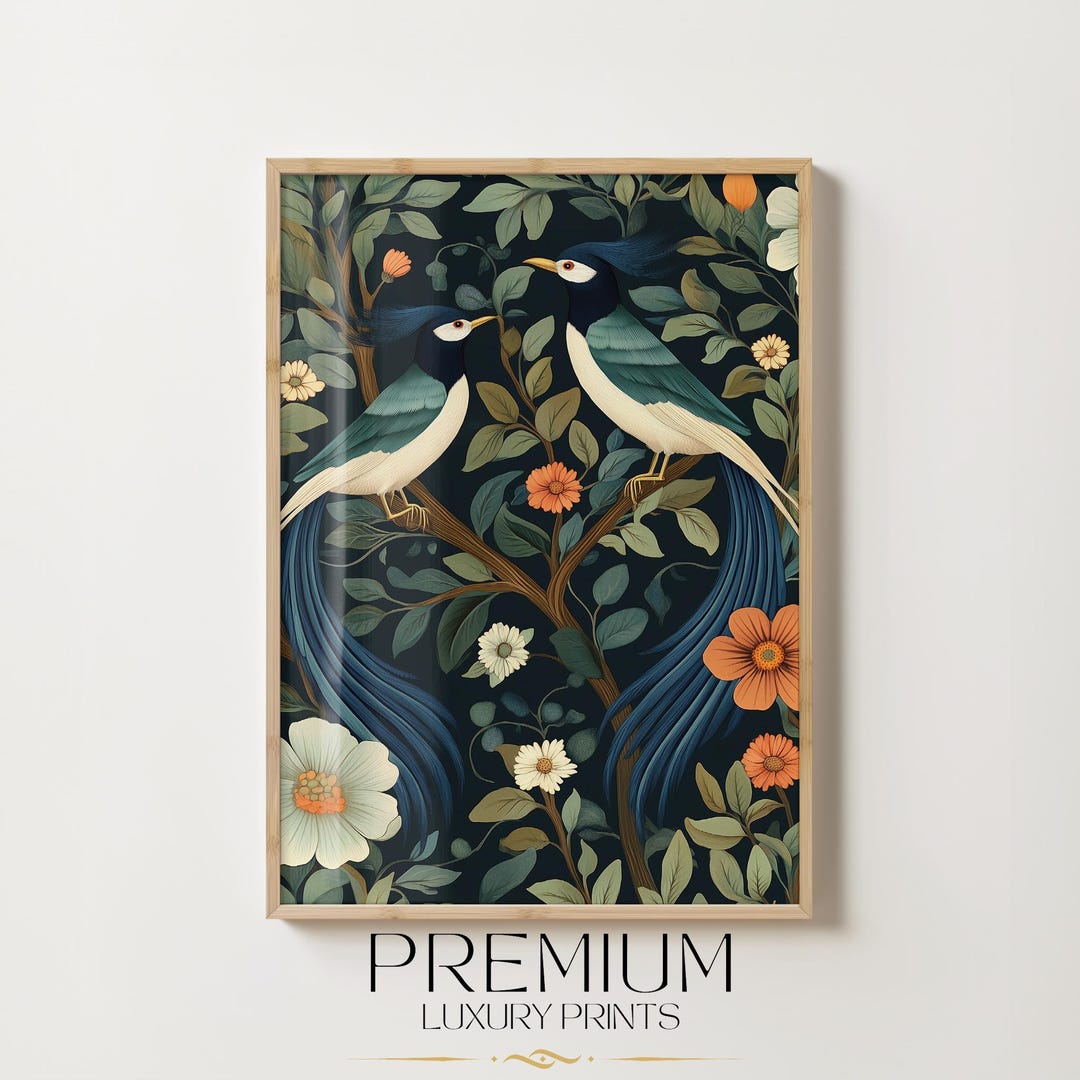 Paradise Bird Painting Digital Prints Wall Art Paradise Bird Decor - Etsy