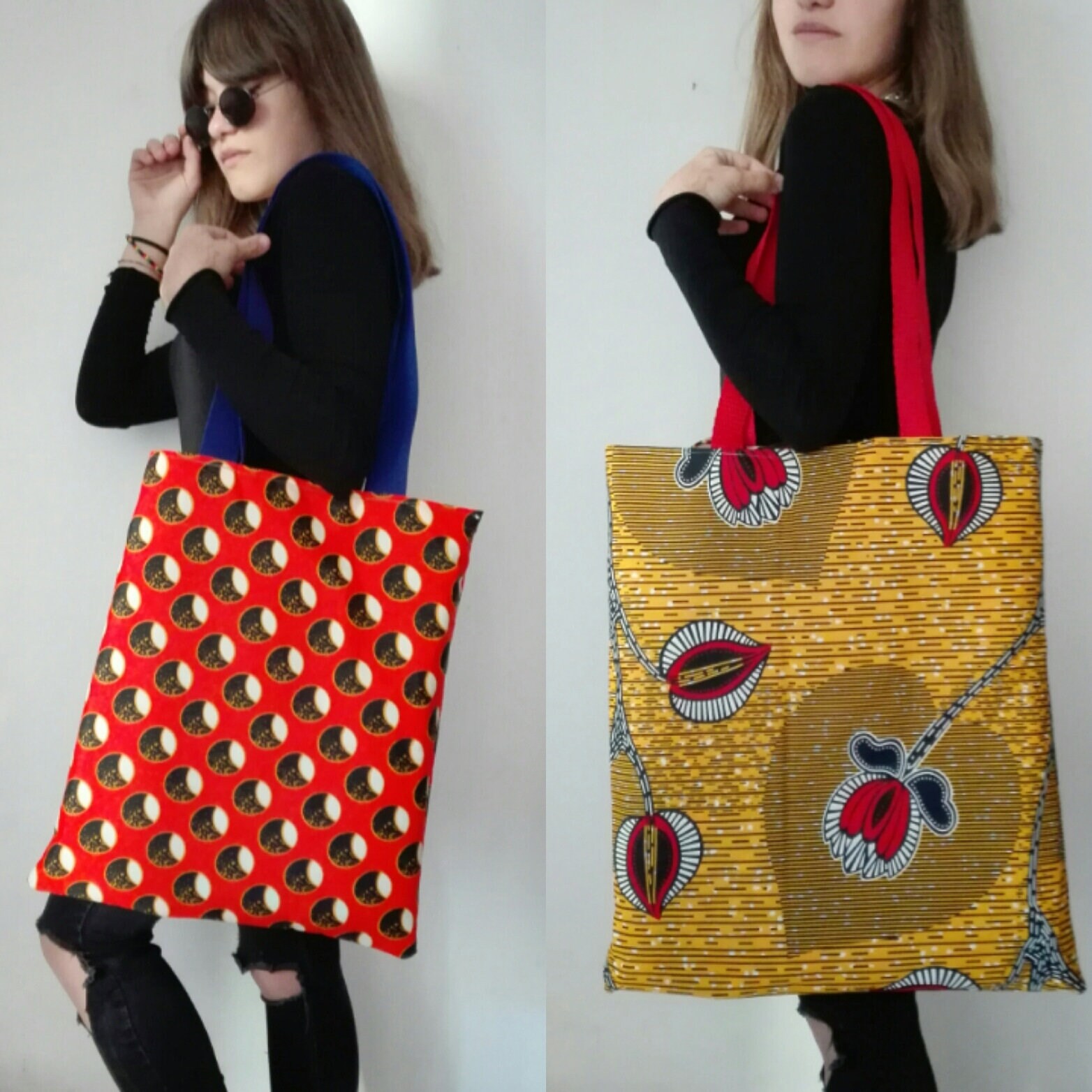 Tote Bag Grocery Bag Sac Wax Cabas Shopperbag Bag - Etsy