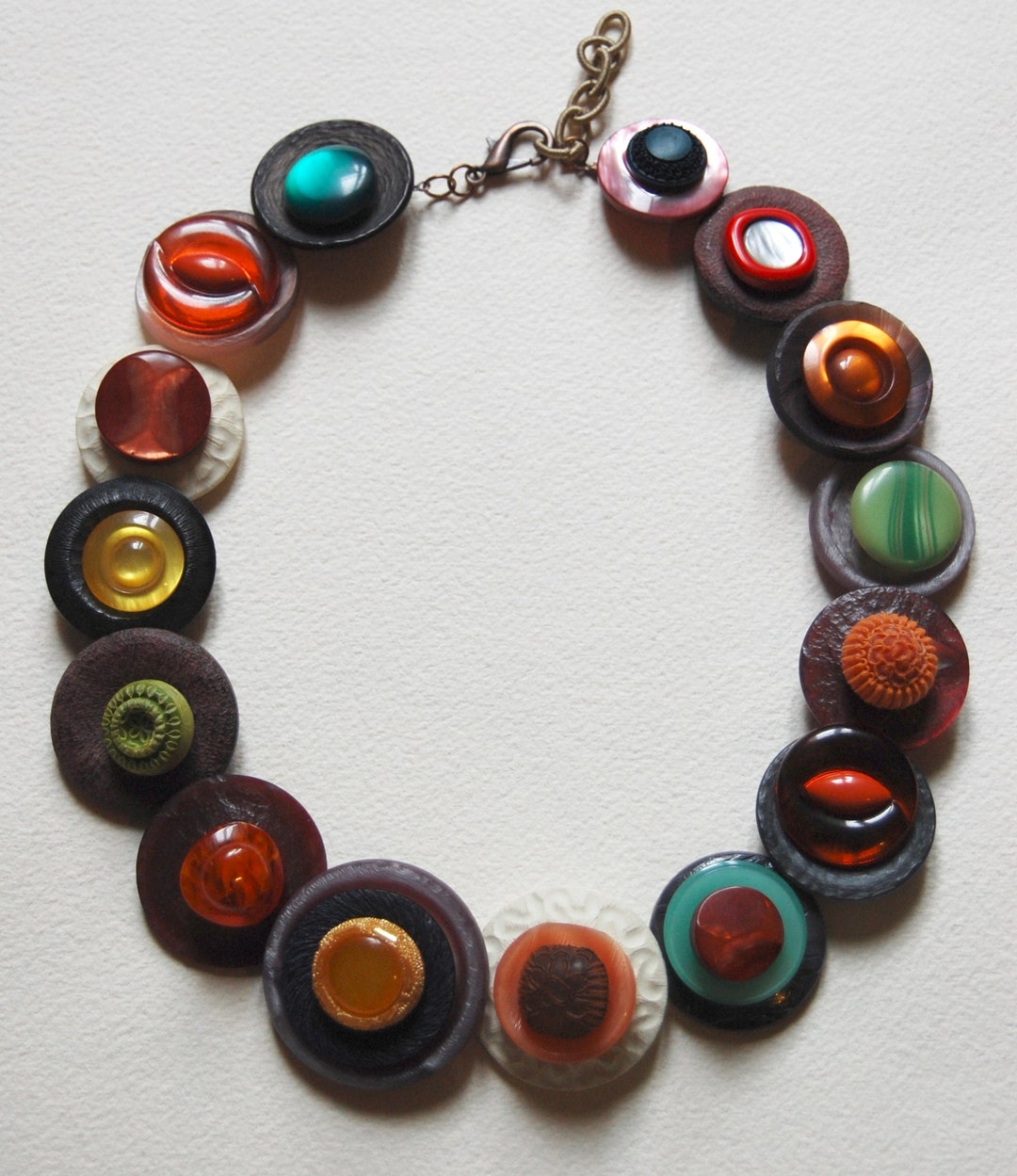 Authentic Handmade Vintage Button Neckwear - Etsy