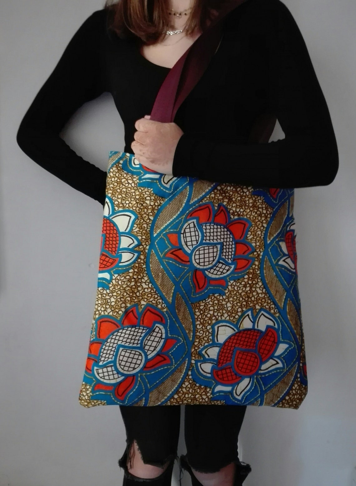 Tote Bag Grocery Bag Sac Wax Cabas Shopperbag Bag - Etsy