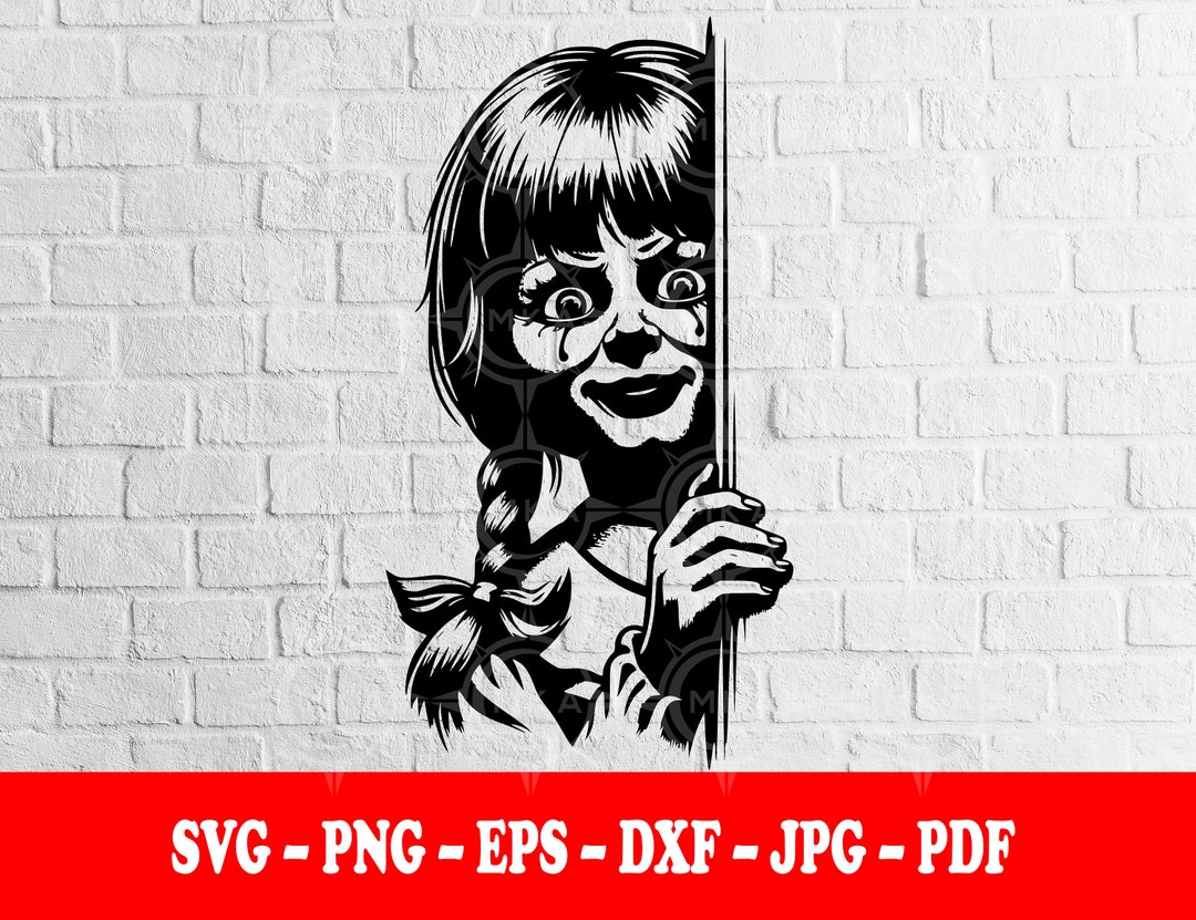PEEKING ANNABELLE, Svg, T-shirt, Sticker, Mug Wrap, Vector, Sublimation ...