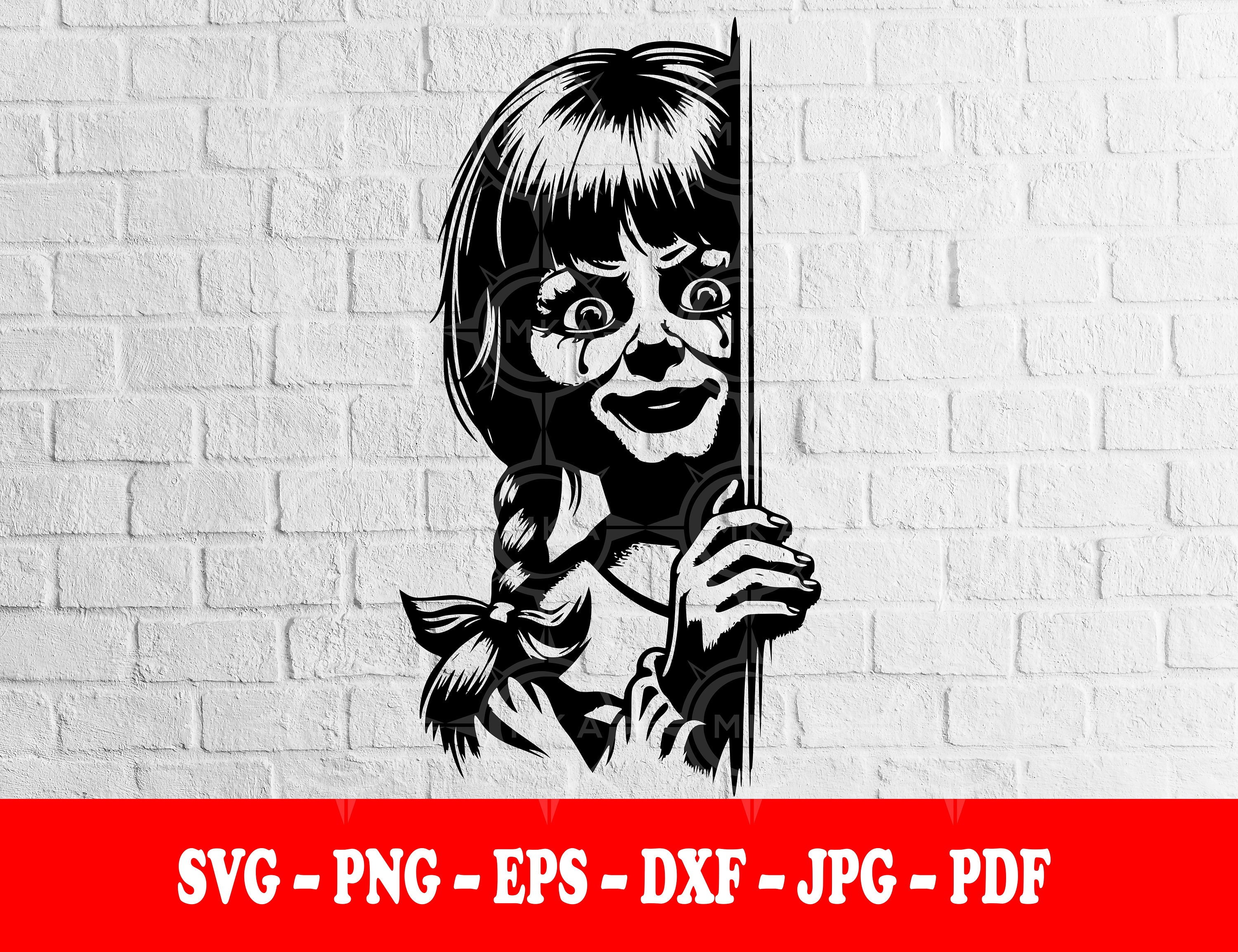PEEKING ANNABELLE, Svg, T-shirt, Sticker, Mug Wrap, Vector, Sublimation ...