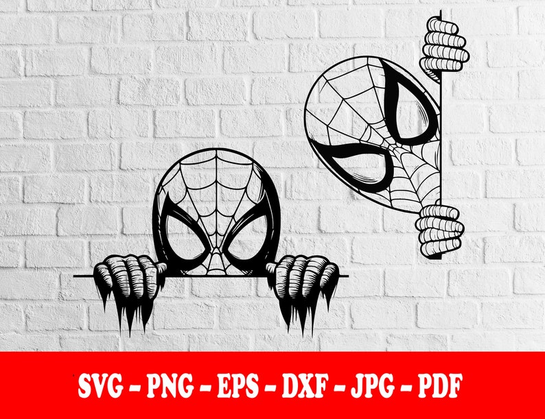 PEEKING SPIDERMAN, 2 Pack, Svg Png, T-shirt Design, Sticker, Mug Wrap ...