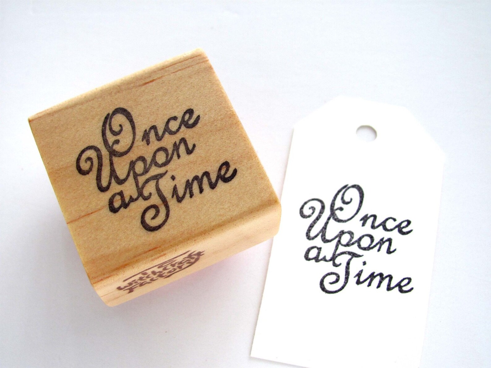 Once Upon a Time Hand Carved Stamp - Etsy