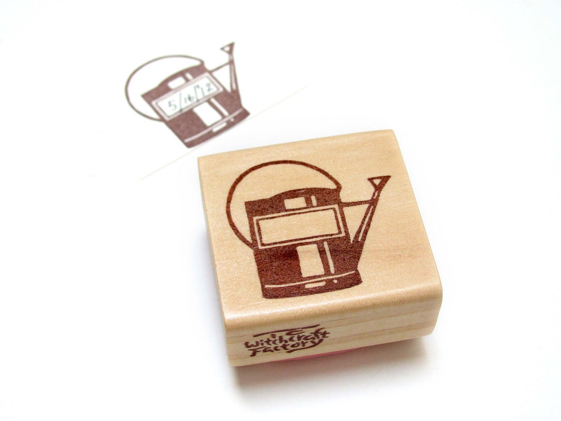 Water Can Hand Carved Rubber Stamp - Etsy